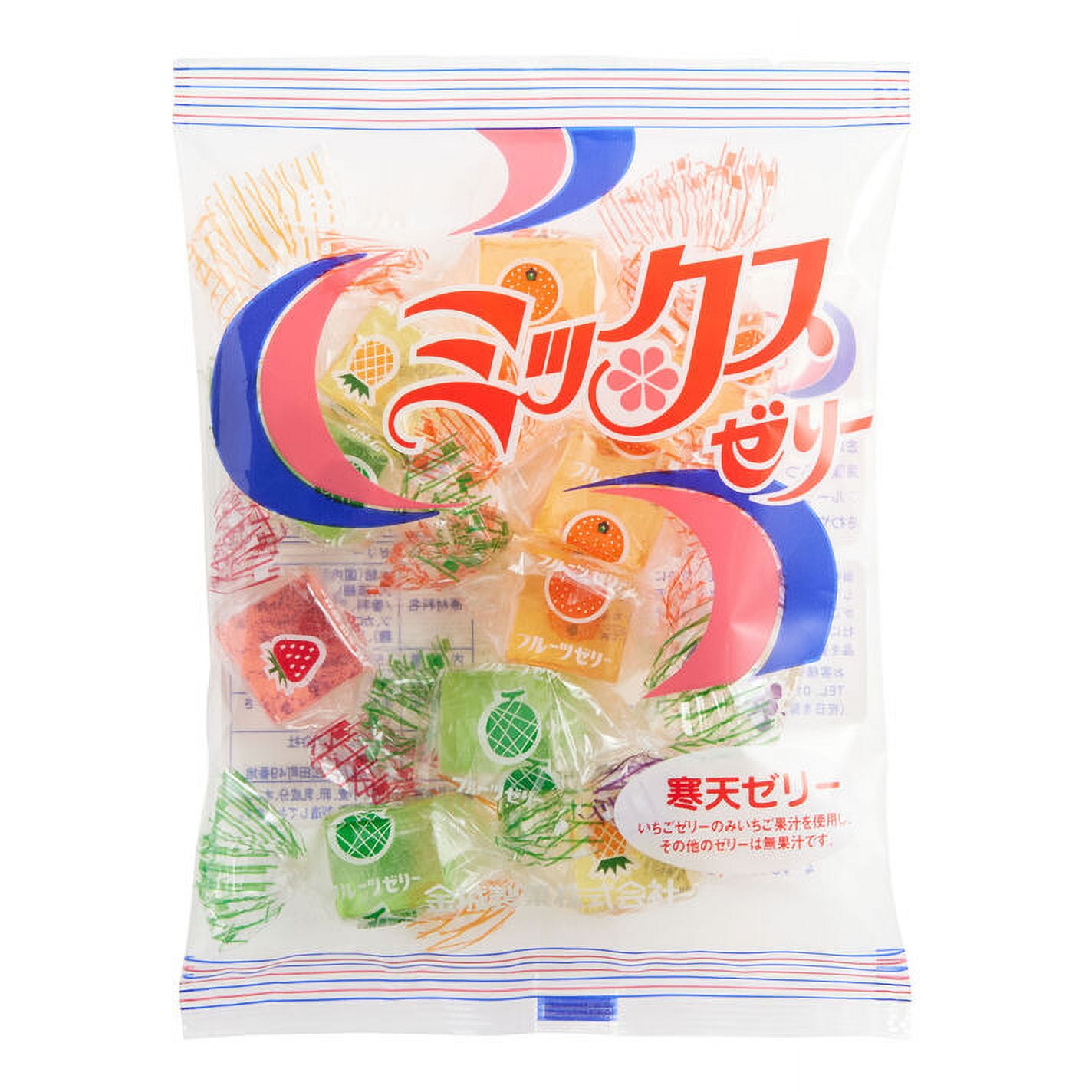 Kinjyo Mixed Fruit Assorted Jelly Candy Bag 5.29 oz 2 each Pack of 4 ...