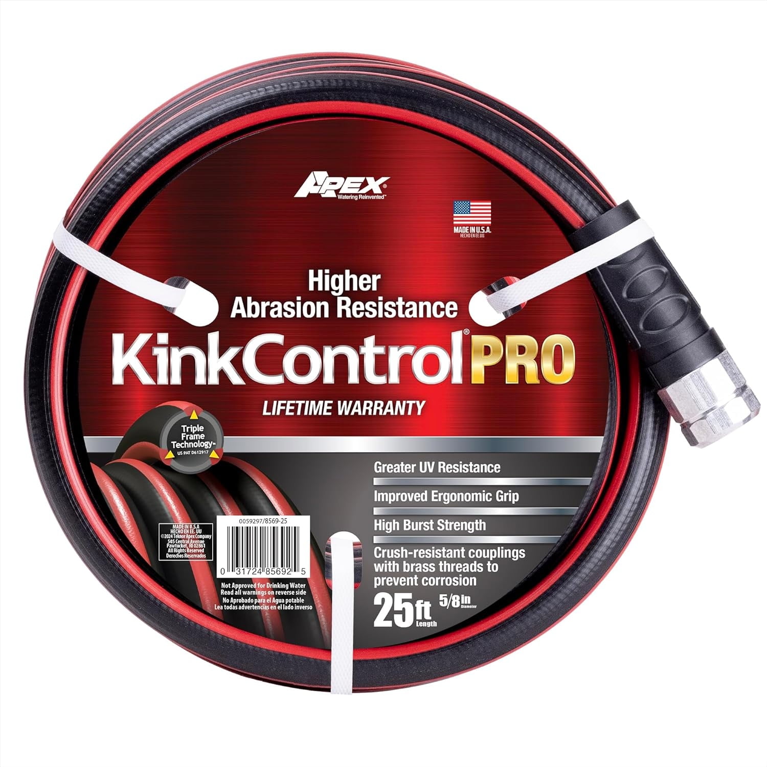 Kink Control Plus Water Hose 100ft - High Burst Strength and Superior ...