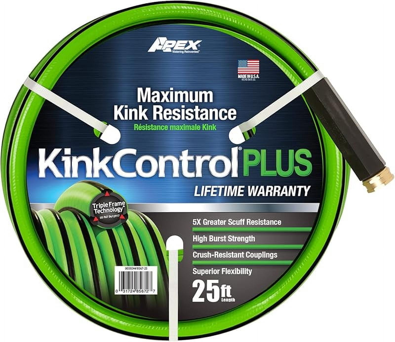 Kink Control Plus Water Hose 25ft - High Burst Strength and Superior ...