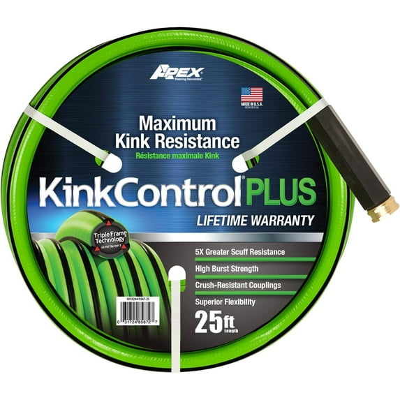 Kink Control Plus Water Hose 25ft - High Burst Strength and Superior ...