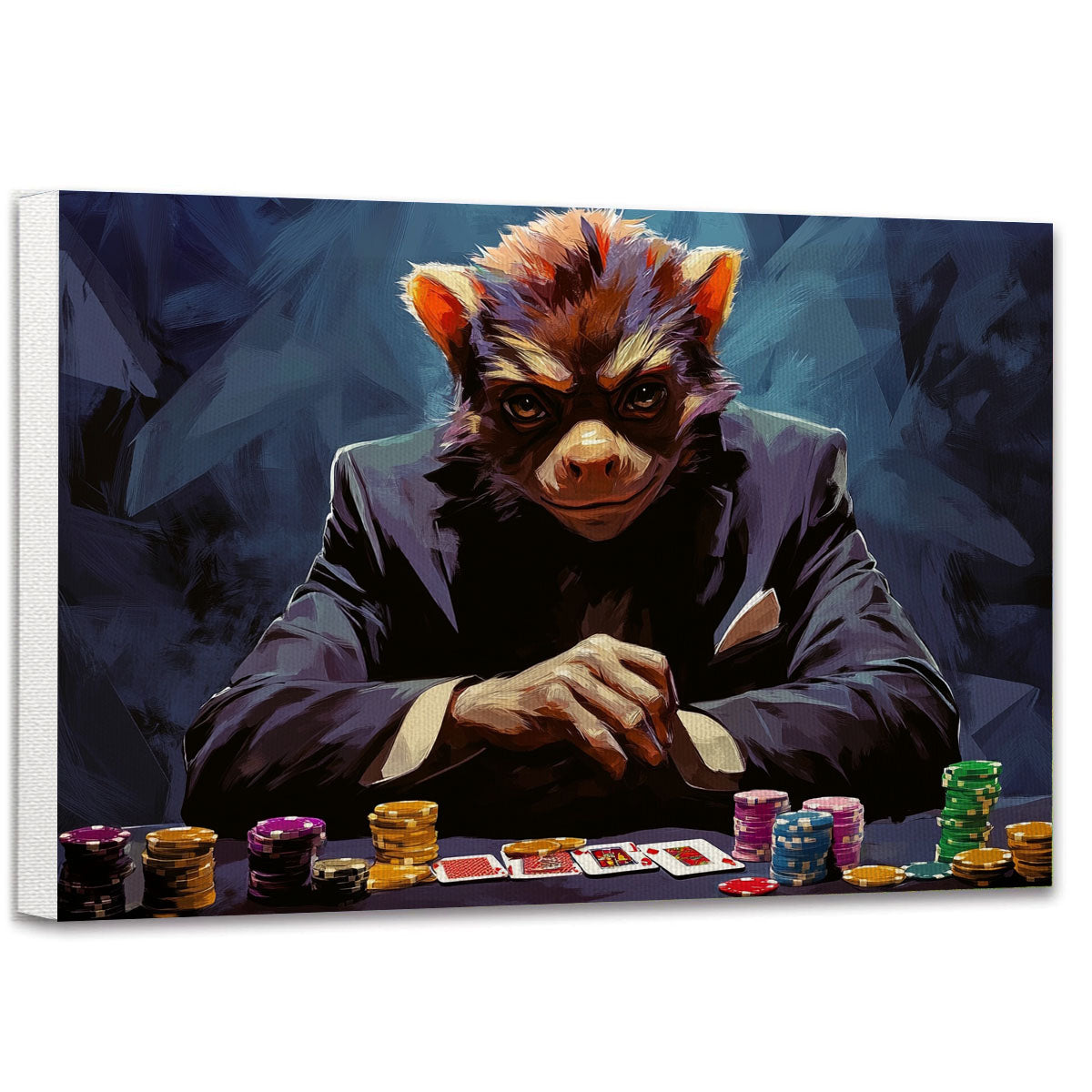 Kinkajou Playing Poker Canvas Wall Art Poster Wall Decor Aesthetic ...