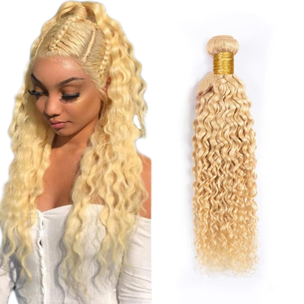 Kinky Curly Blonde Bundle 613 Human Hair Bundle For Women Hair Weaves ...