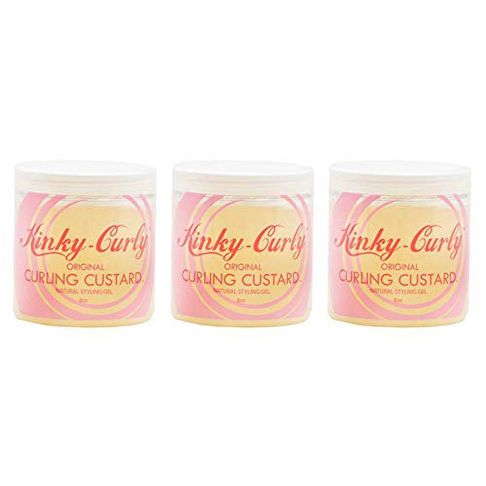 Kinky Curly Original Curling Custard Natural Styling Gel 8oz"Pack of 3 ...