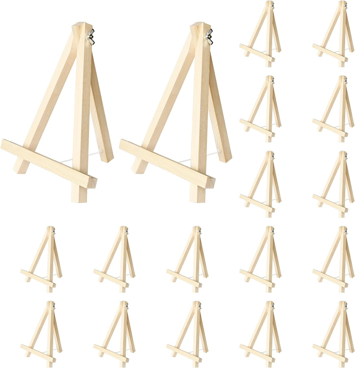 Kinlink 9 Inch Tall Wood Easels for Display Set of 18, Display Easel ...