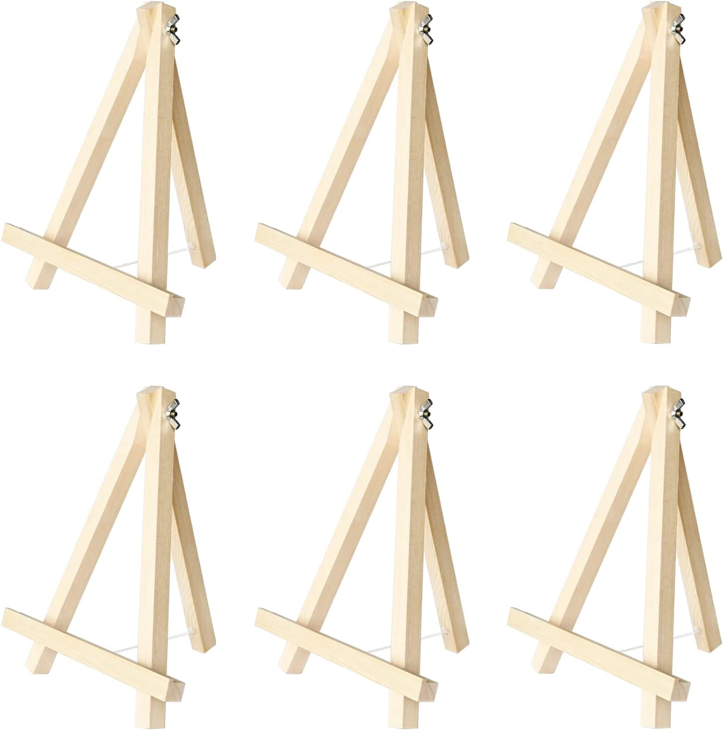 Kinlink 9 Inch Tall Wood Easels for Display Set of 6, Display Easel ...