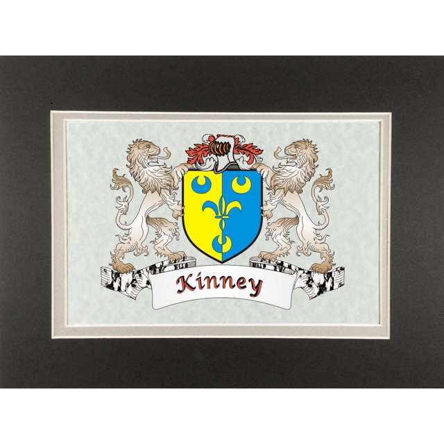 Kinney Irish Coat of Arms Print - Frameable 9" x 12" - Walmart.com
