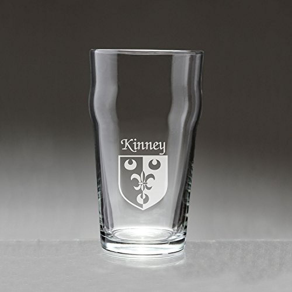 Kinney Irish Coat of Arms Pub Glasses - Set of 4 (Sand Etched ...