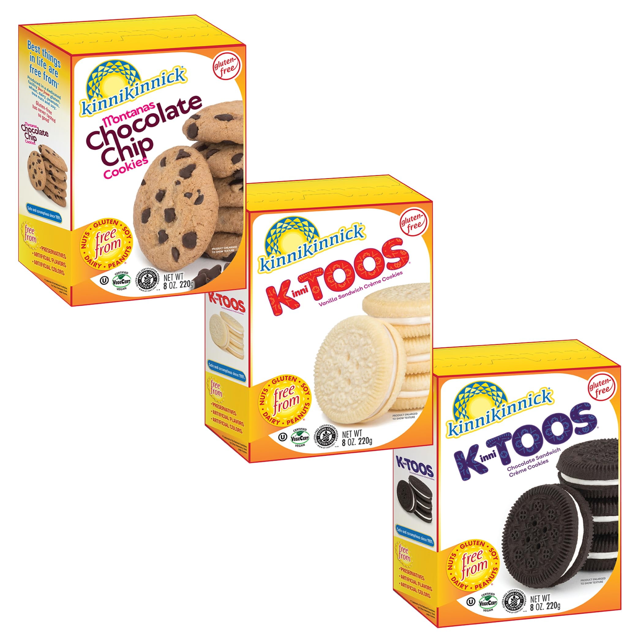 Kinnikinnick Cookie Variety Pack SBF3 - Montanas Chocolate Chip ...