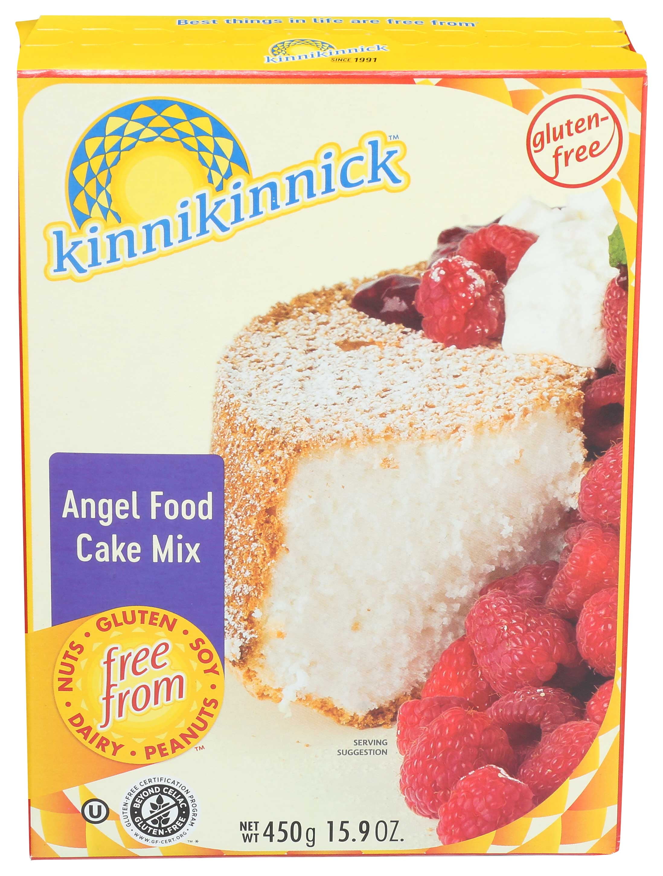 Kinnikinnick Gluten-Free Angel Food Cake Mix, 16 Ounce - 6 Pack, Kosher ...
