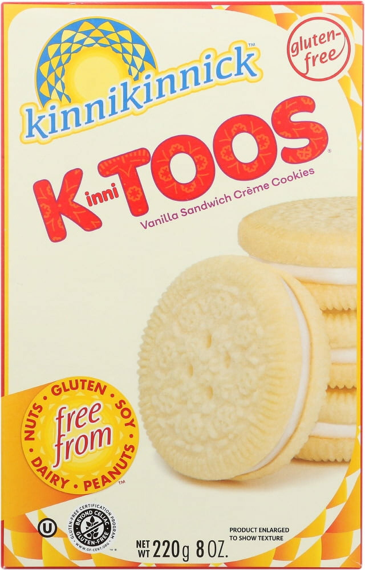 Kinnikinnick Kinnitoos Sandwich Cookies Vanilla 8 oz - Walmart.com