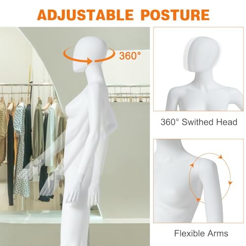 Kinpaw 70" Female Mannequin Full Body Torso - 6FT Wedding Dress Form ...