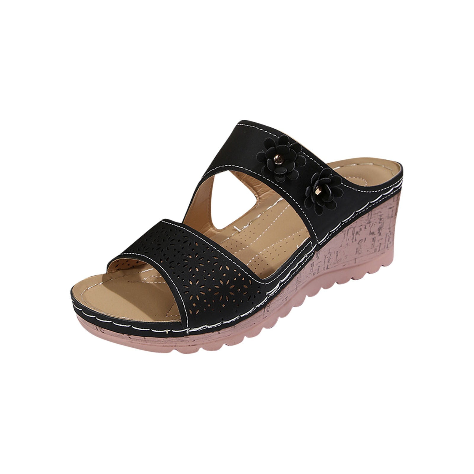 Kinrui Flat Sandals for Women Women's Fashion Casual Summer New Solid ...