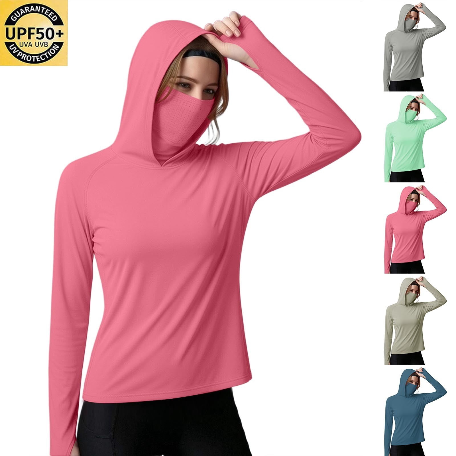 Kinrui Long Sleeve Sun Shirts Women UPF 50+ Rash Guard Cooling Fishing ...