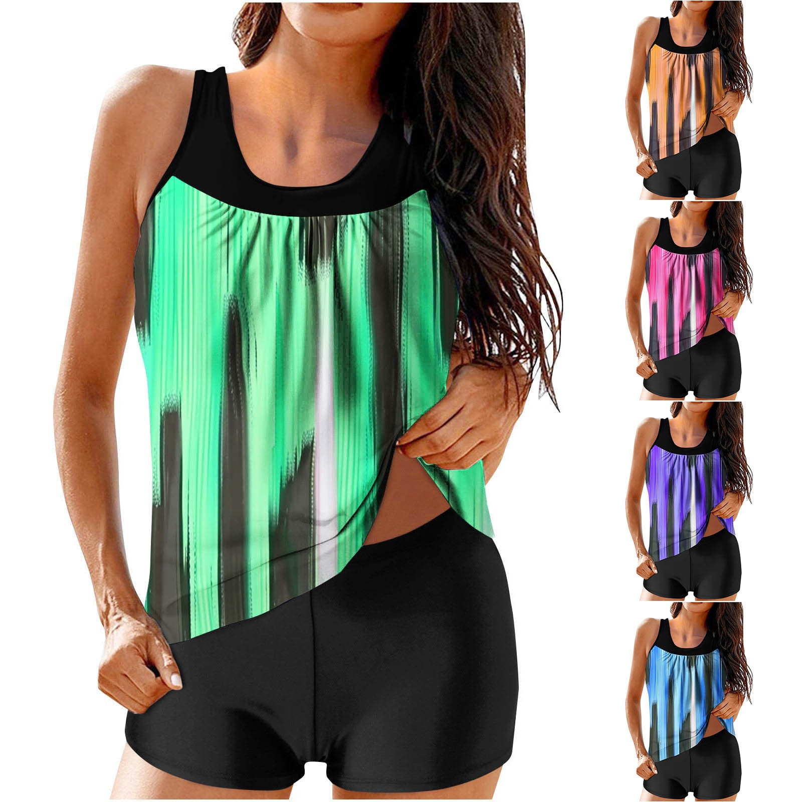 Kinrui Tankini Swim Suits for Women 2026 Tummy Control Two Piece ...