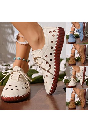 Leather Lace Up Shoes Womens
