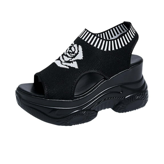 Kinrui Women's Platform Sandals Women's Fashion Casual Flying Woven ...