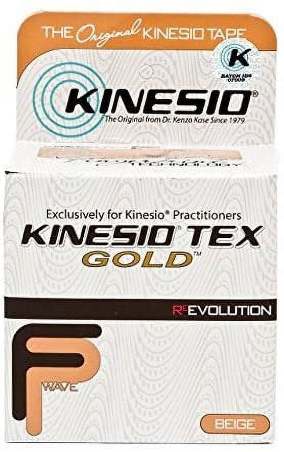 Kinesio Tape, Tex Gold FP, 1" x 5.5yds, Beige, 1 pkg of 2 rolls - Walmart.com