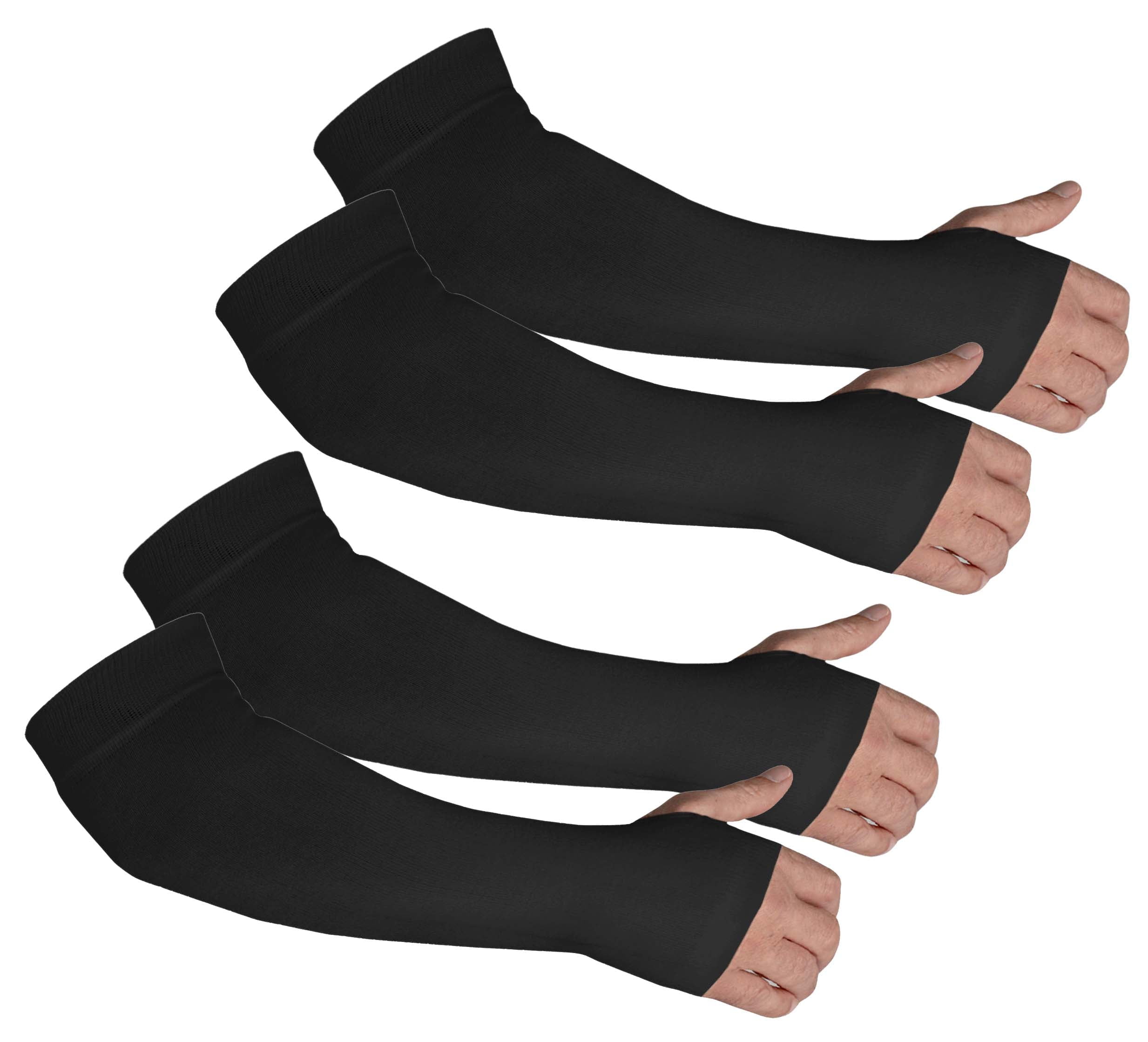 Kinship Comfort Brands Arm Skin Protector Sleeves, Black, UV Sun ...
