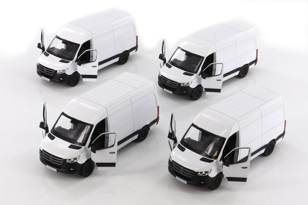 Kinsmart Mercedes-Benz Sprinter Van Diecast Car Set - Box of 12 ...