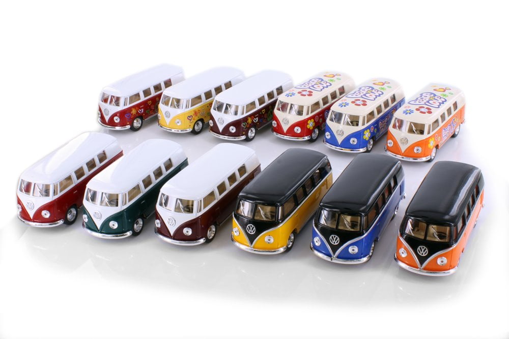 Kinsmart Vintage VW Toy Vehicle - 12pc 1/32 Scale Volkswagen Classic ...