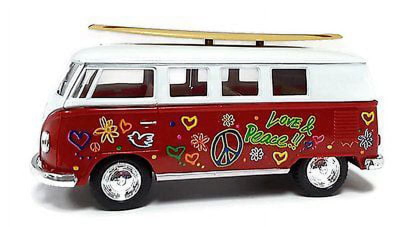 Kinsmart Volkswagen Classical Bus 1962 Surfboard 1:32 Diecast Model Toy ...
