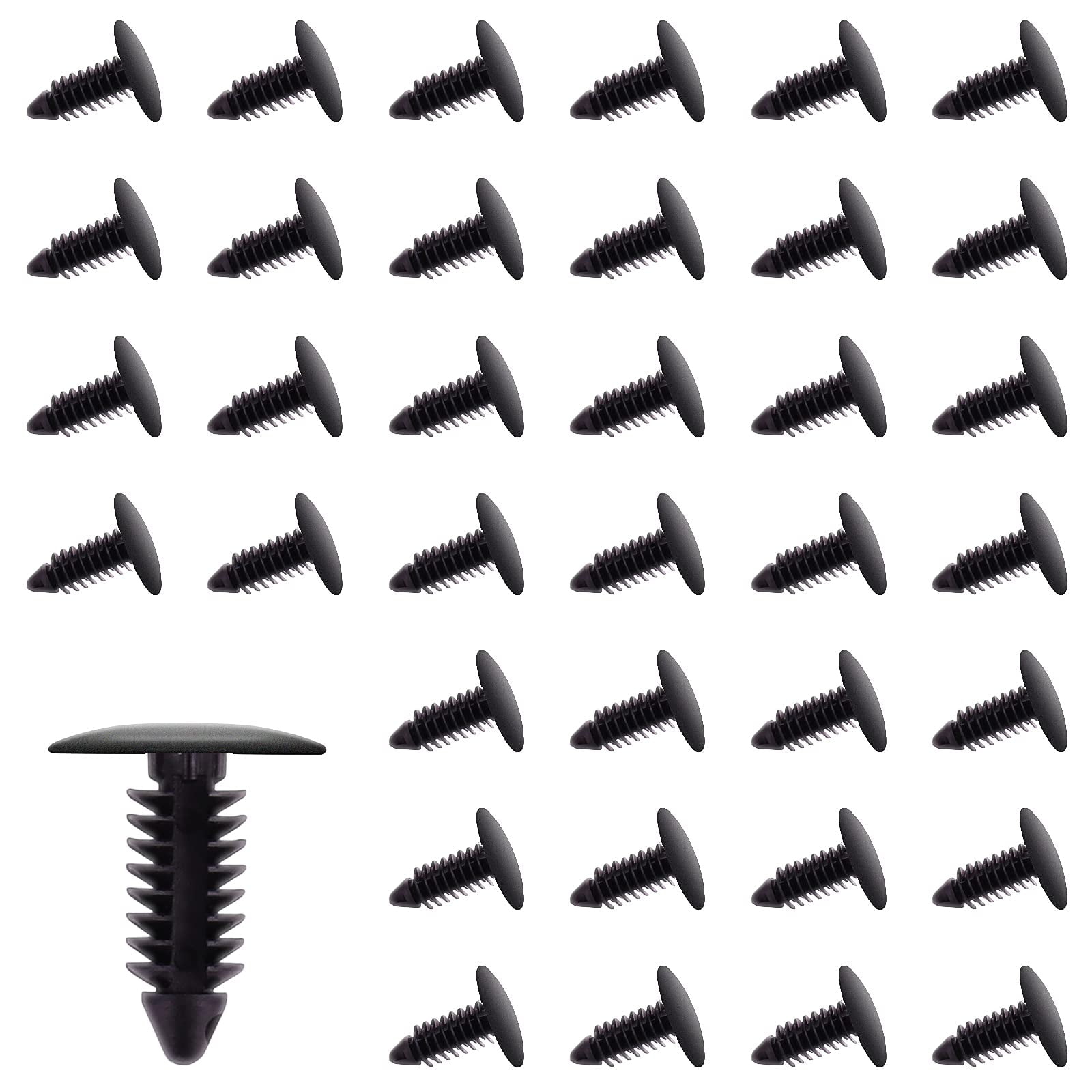 Kinstecks 100PCS Bumper Fastener KEF16 Rivet Clips 7mm Hole Push ...