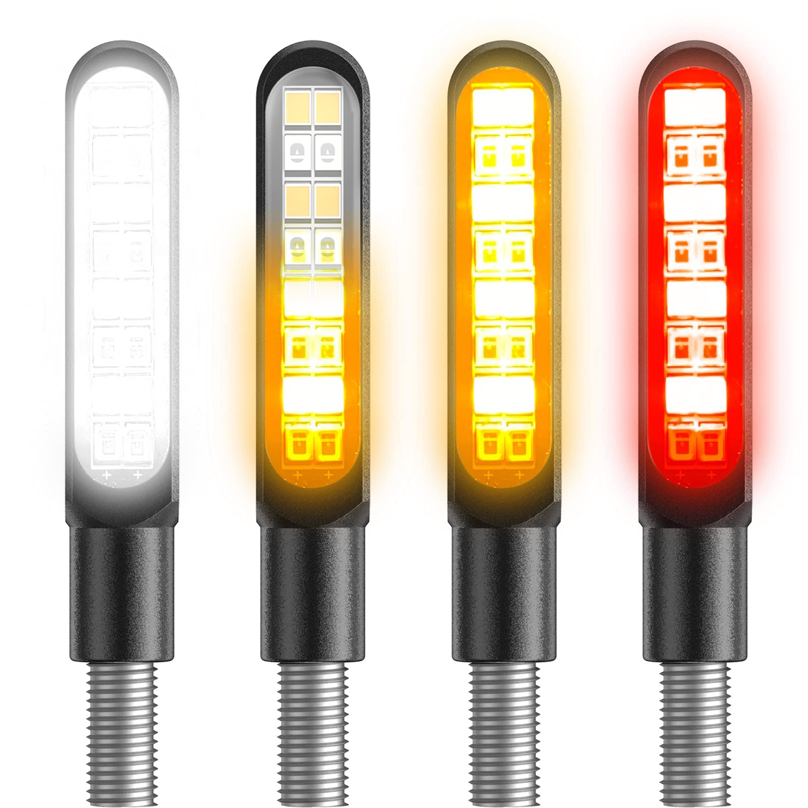 Kinstecks 4PCS Motorcycle Indicators Flowing Turn Signal Lights Motorbike Turning Indicators ...