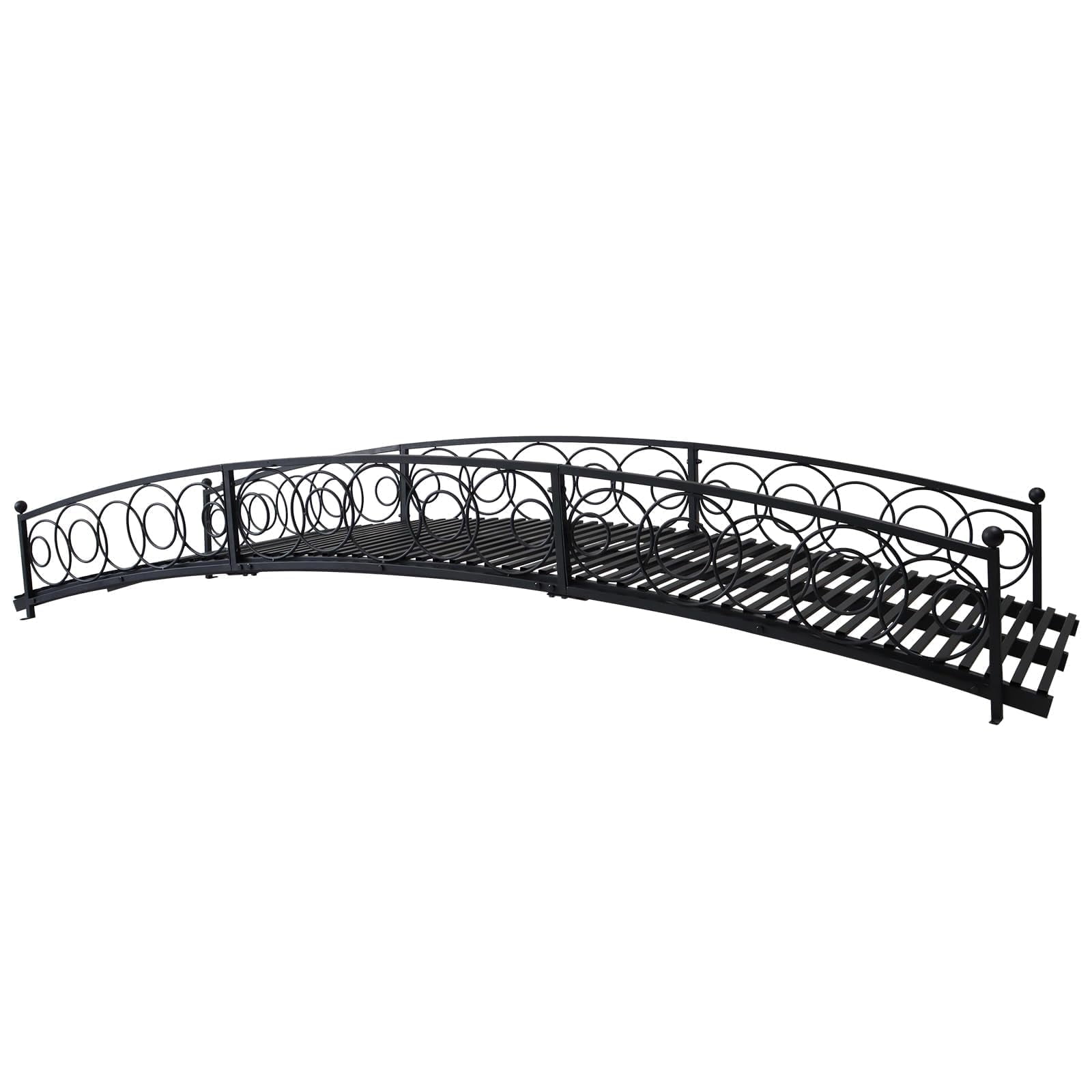 Kinsuite 10FT Metal Garden Bridge - Pond Bridge Decorative Footbridge ...