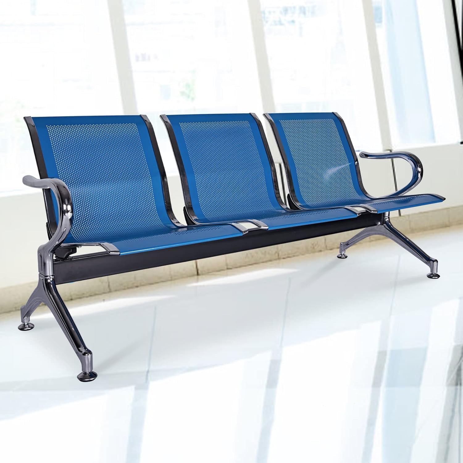 Kinsuite 3-Seat Waiting Room Chairs - Airport Reception Chairs Lobby ...