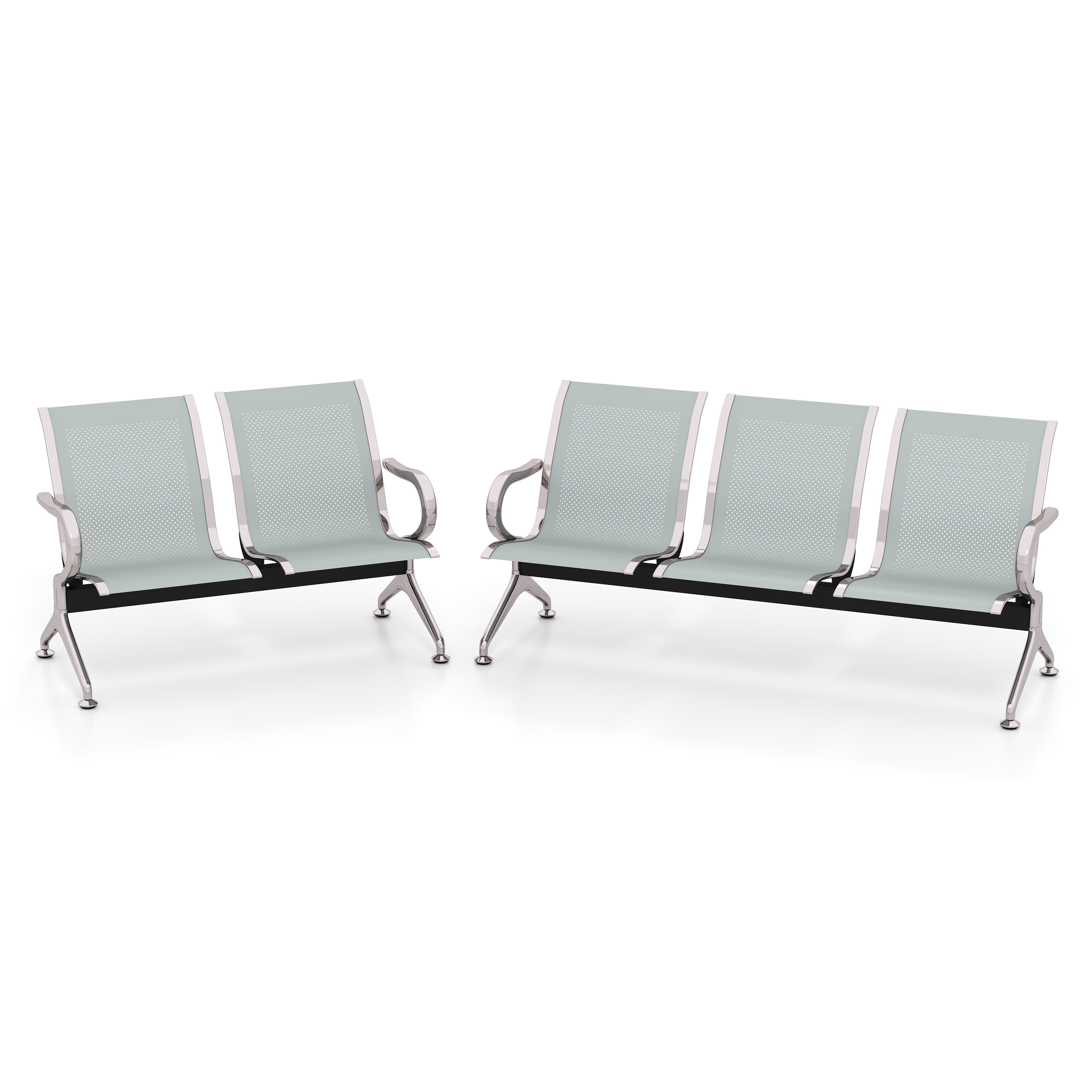 Kinsuite 5-Seat Reception Chairs - 2pcs Waiting Room Chairs with Arms ...