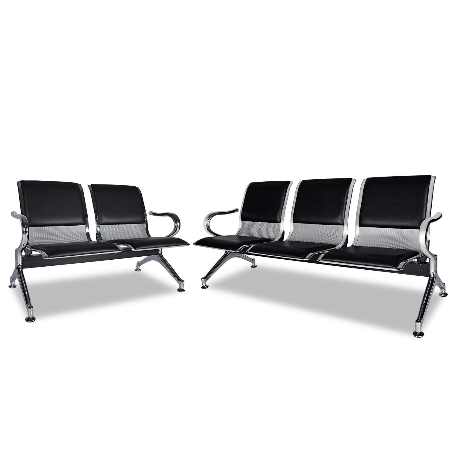 Kinsuite 5-Seat Waiting Room Reception Chair with Arms Office Guest ...
