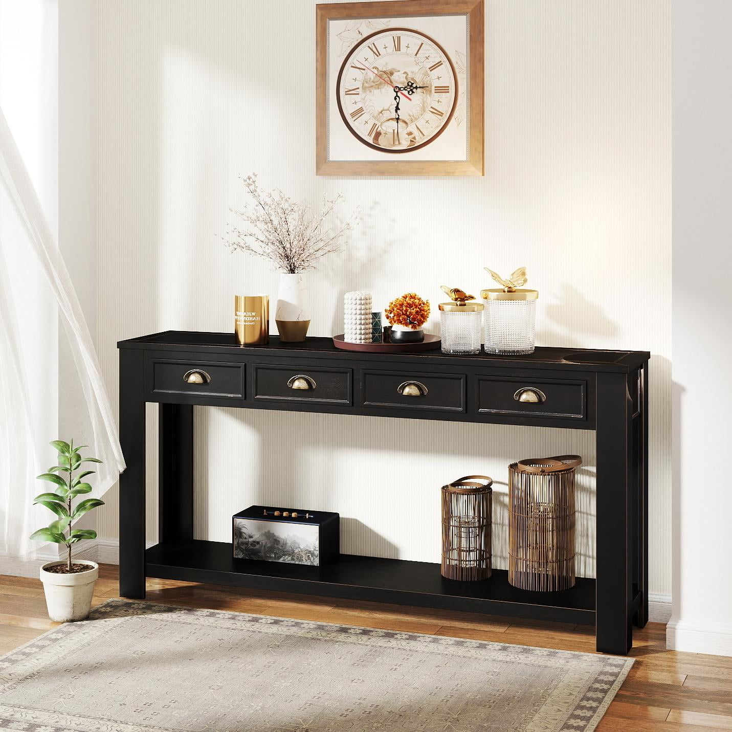 Kinsuite 60 Inch Console Tables for Entryway - Accent Table with 4 ...