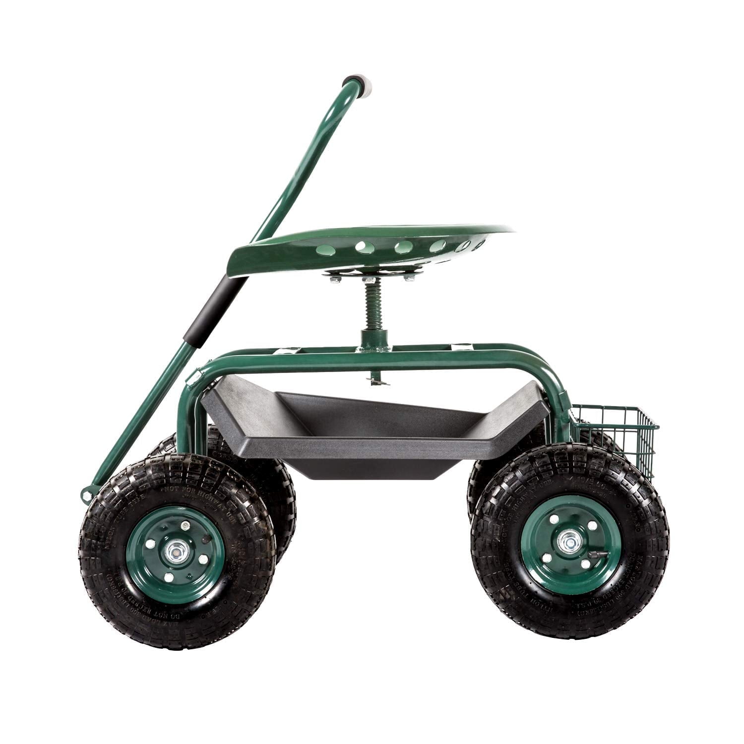 Kinsuite Garden Cart Rolling Work Seat Outdoor Utility Lawn Yard Patio ...