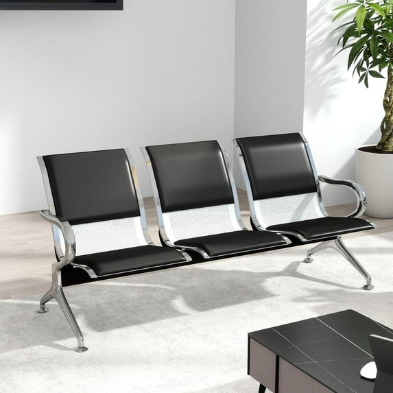 Kinsuite Waiting Room Reception Chair with Arms 3-Seat Office Guest ...