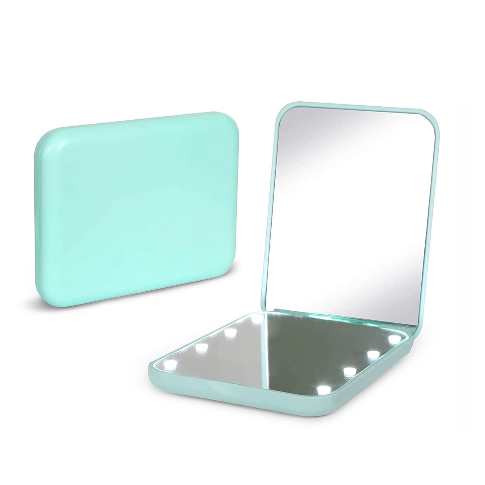 Kintion Compact Makeup Mirror with LED Light, 1X/3X Magnification ...