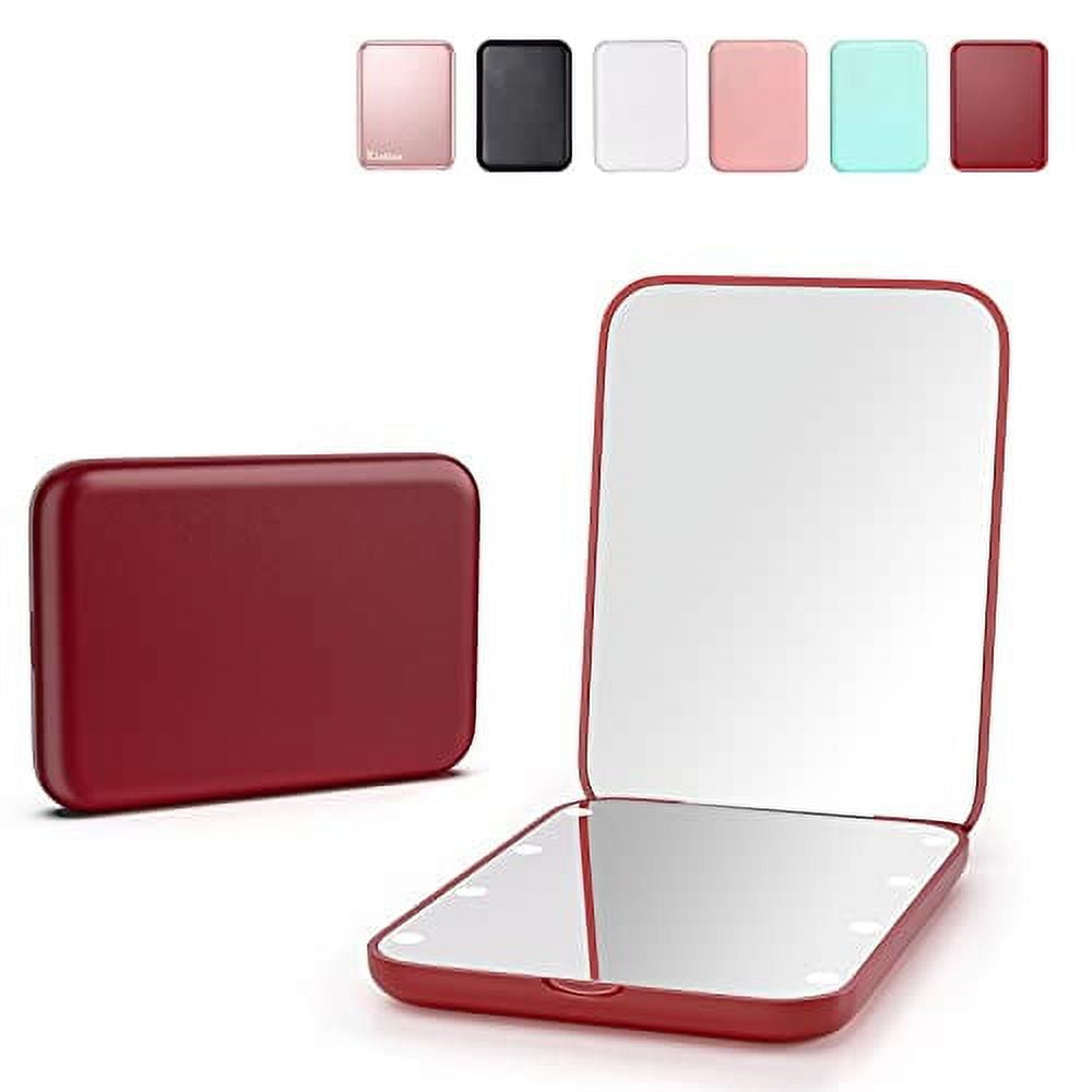 Kintion Pocket Mirror, 1X/3X Magnification LED Compact Travel Makeup ...