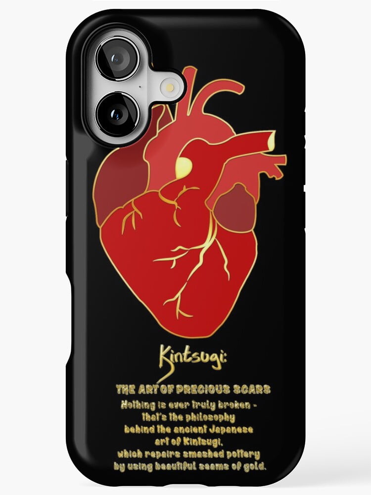 Kintsugi Heart Japanese Inspired Broken Pieces Quote For iPhone 11-17 ...