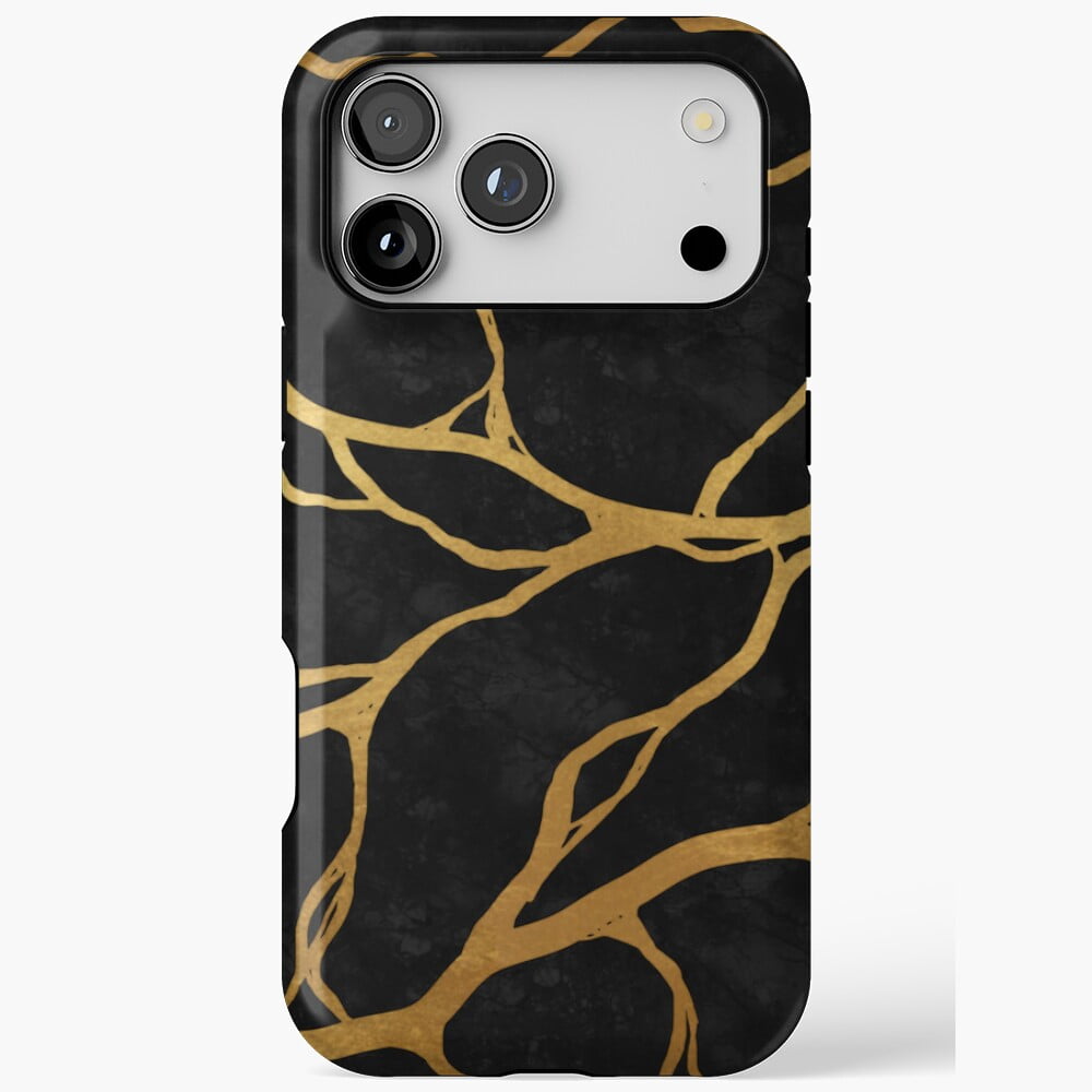 Kintsugi Japanese Golden Repair Protective and Compatible iPhone 11-17 ...