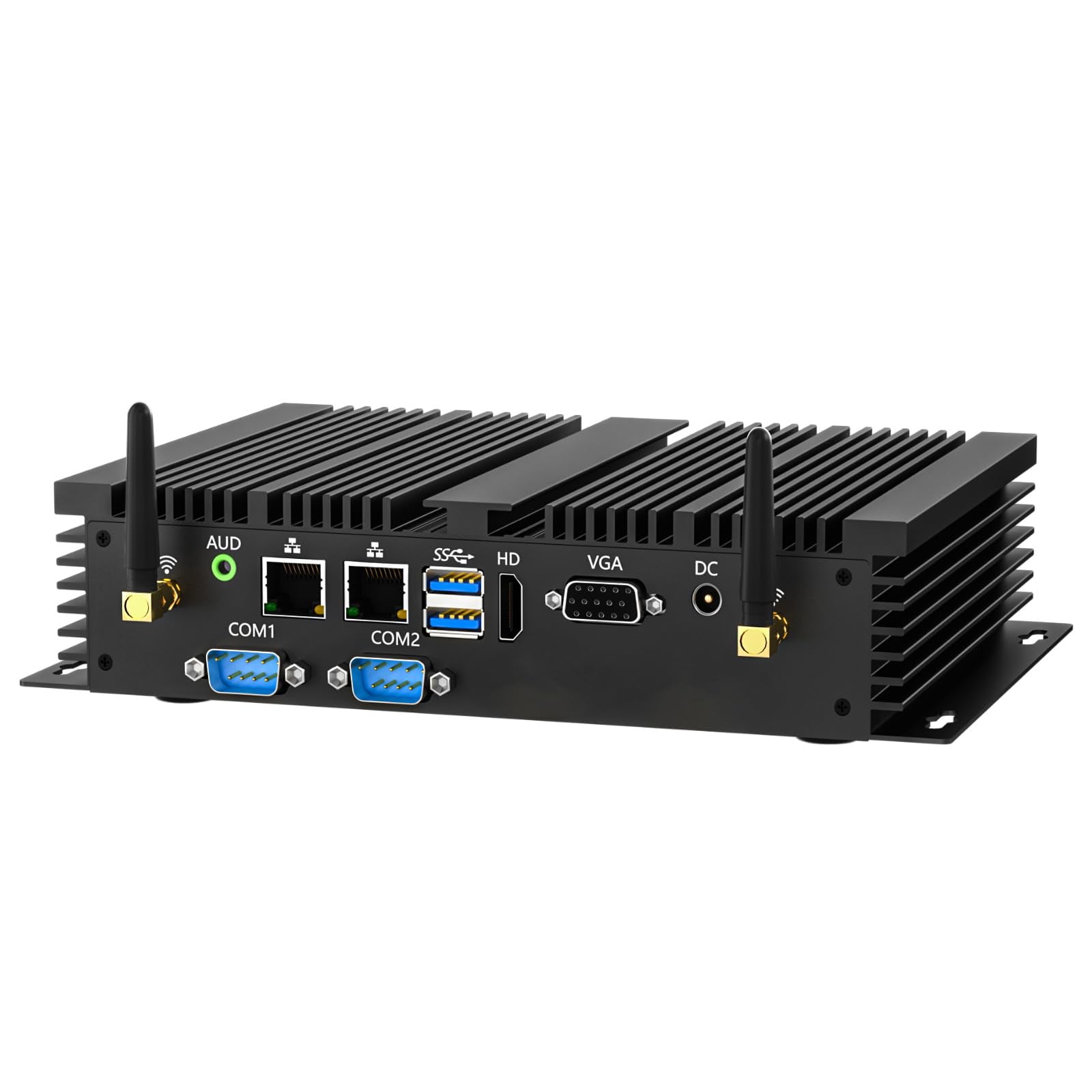 Kinupute Fanless Mini PC, Industrial Desktop Computer Core i7-5500U 2.4-3.0GHz, Windows 10 Pro ...