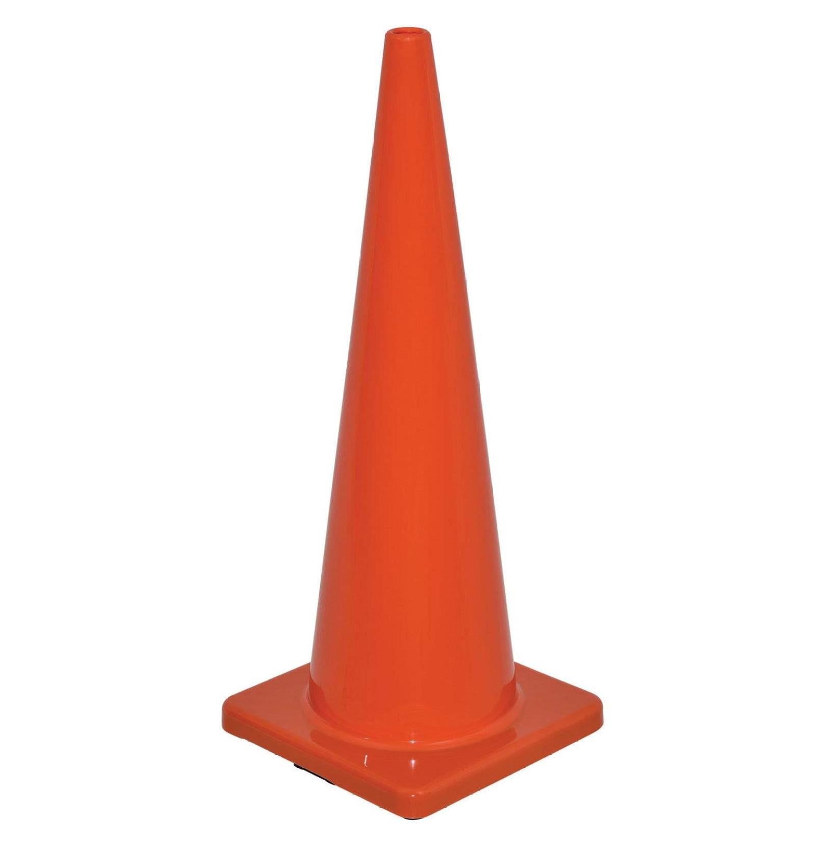 KioJJp 36" Non-Reflective Traffic Cone, Solid Orange Base, 10 lbs ...
