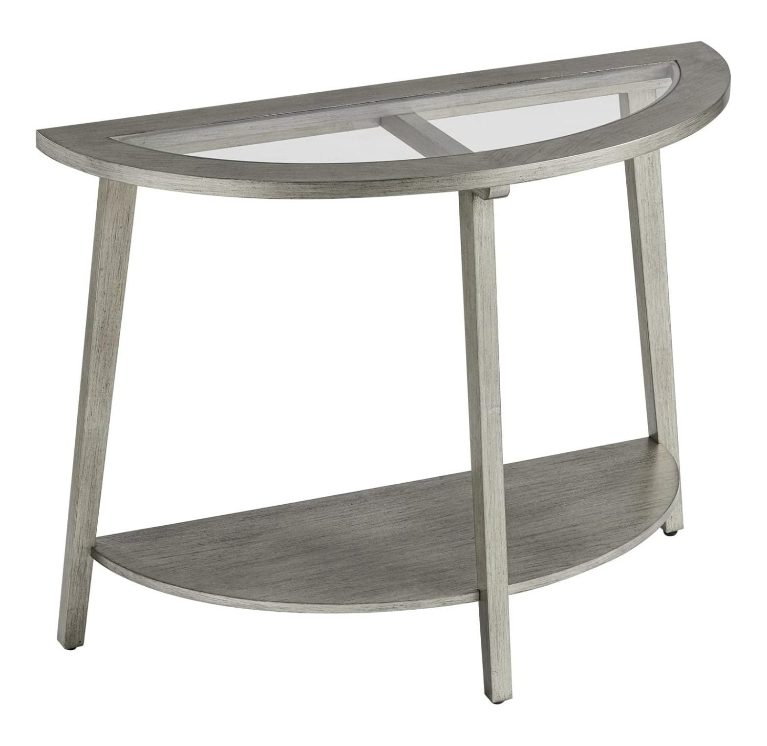 KioJJp 40 Inch Console Table with Tempered Glass Top, Narrow Sofa Table ...