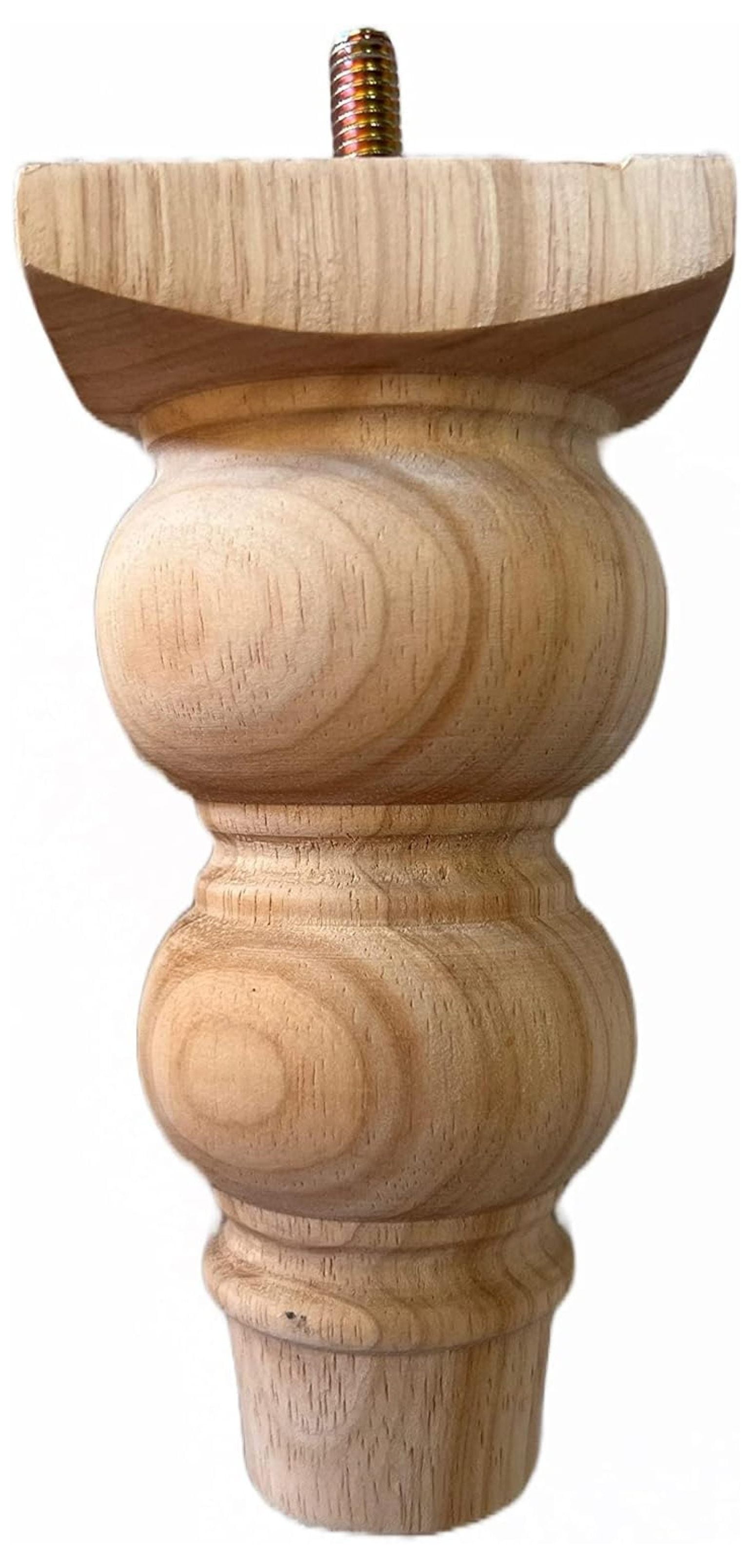 KioJJp 5 inch Sofa Legs, Pack of 4, Wood Furniture Legs Round Couch ...