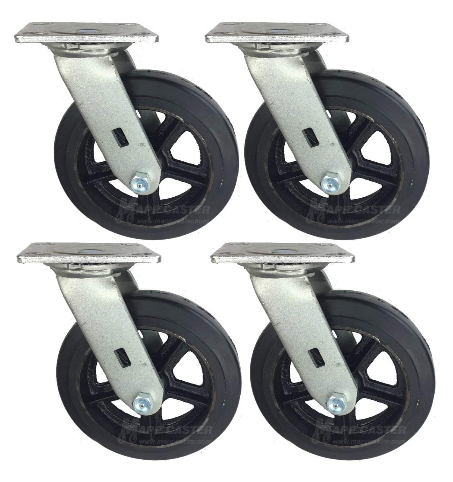 KioJJp Drywall Dolly Replacement Rubber Wheel Casters - 2,400 Lbs ...