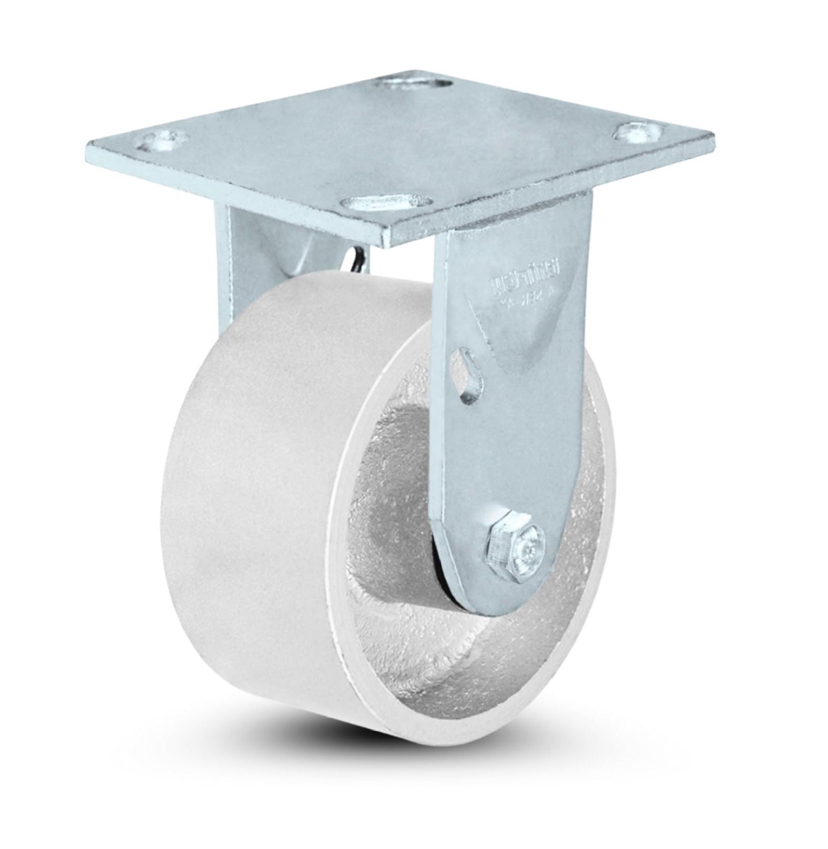 KioJJp Heavy Duty Fixed Caster - 4x2 Inch Semi-Steel Cast Iron Wheel ...