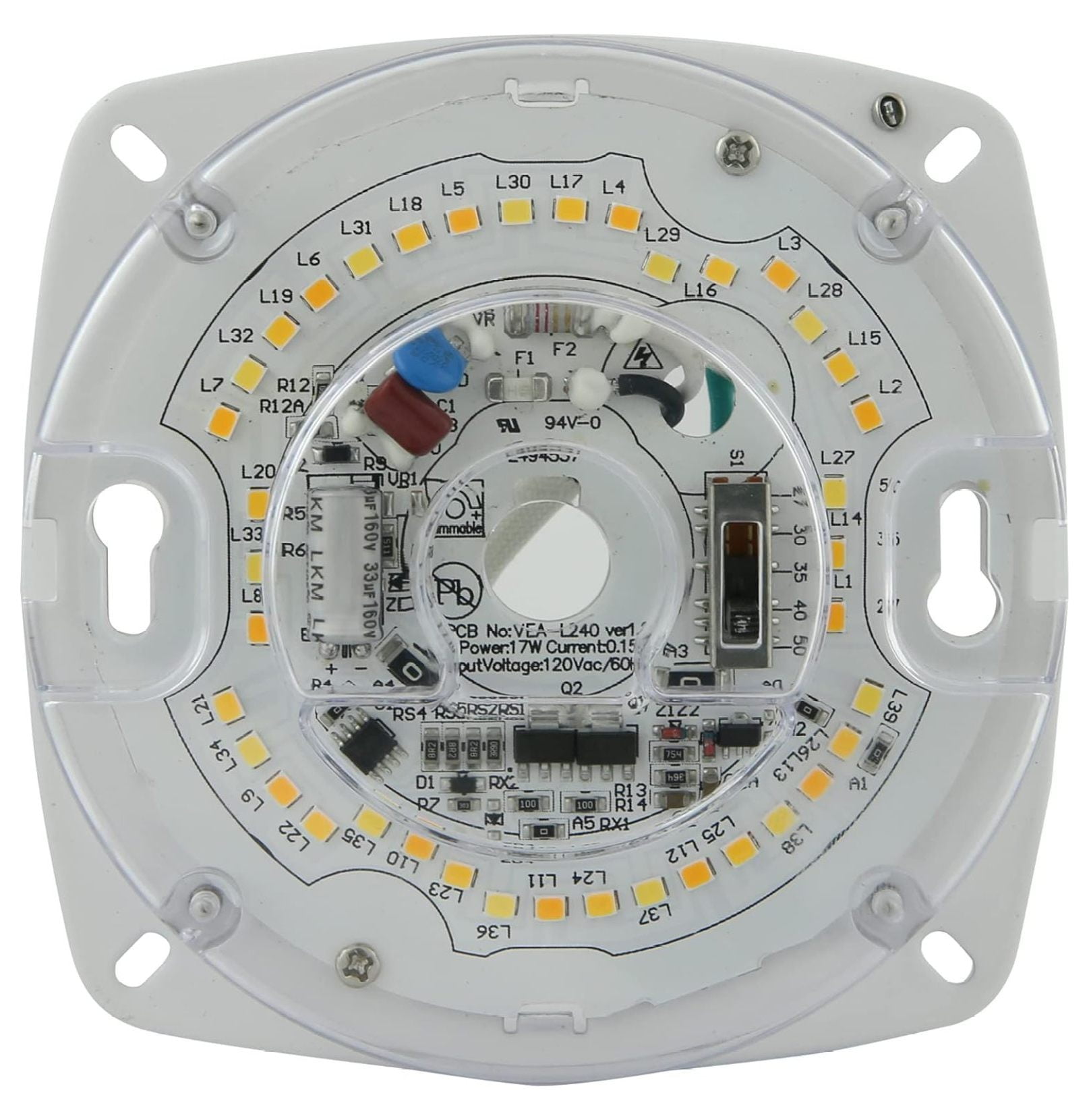 KioJJp LED Retrofit Light Engine, 4-Inch, 4000K Cool White, 17 Watt ...