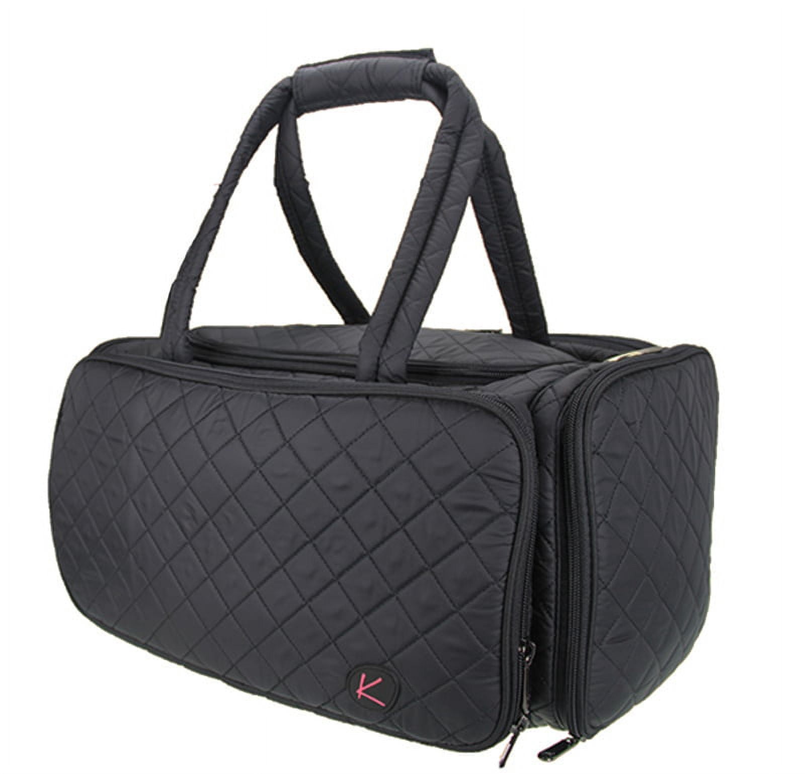 Kiota Quilted Tote Beauty Duffel Bag With 4 Side Compartments Ideal for ...