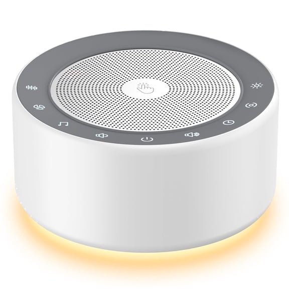 Kipcush White Noise Machine with 21 Soothing Sounds, Night Light, and ...