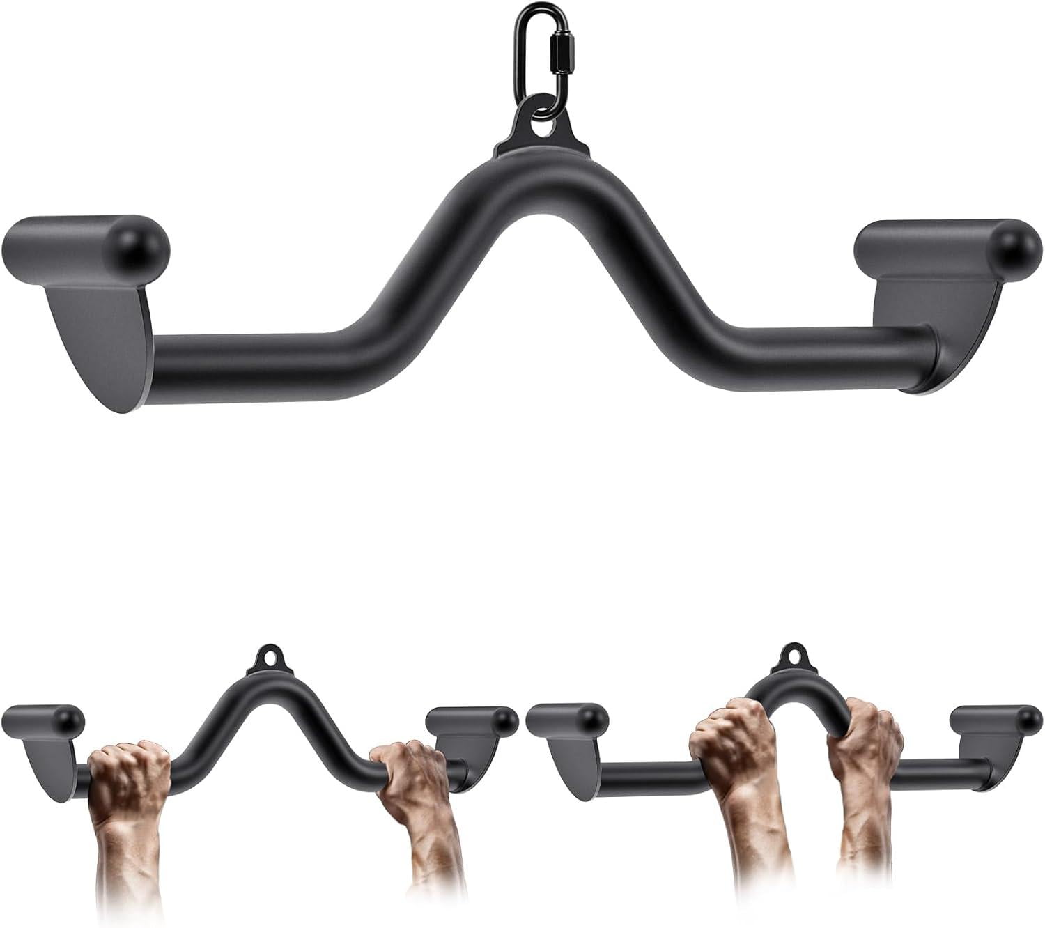 Kipika LAT Pull Down Bars Cable Machine Attachment, Rowing T-bar V-bar ...