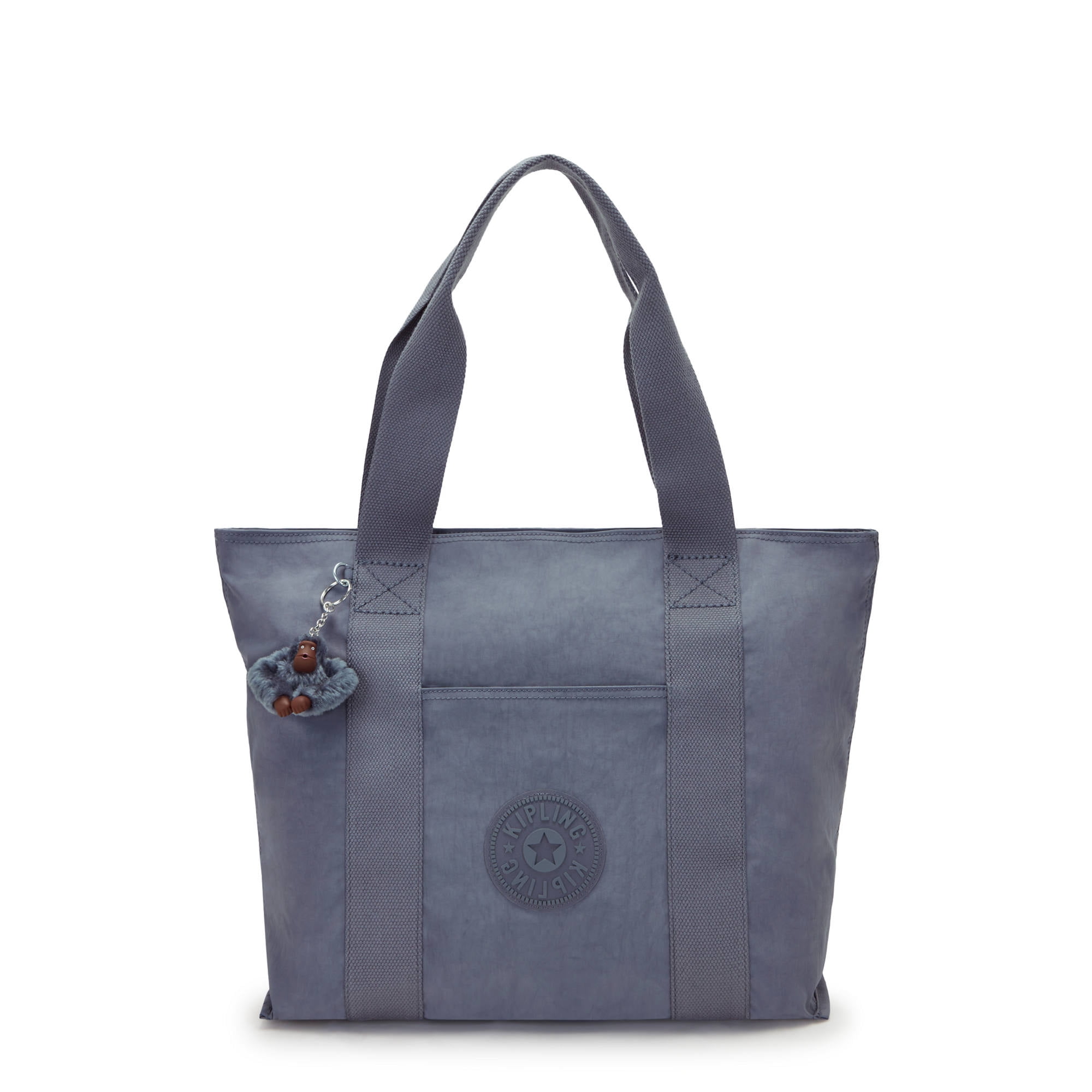 Kipling Medium Tote Bag, Perri Blue, Spacious Travel Handbag, Nylon ...