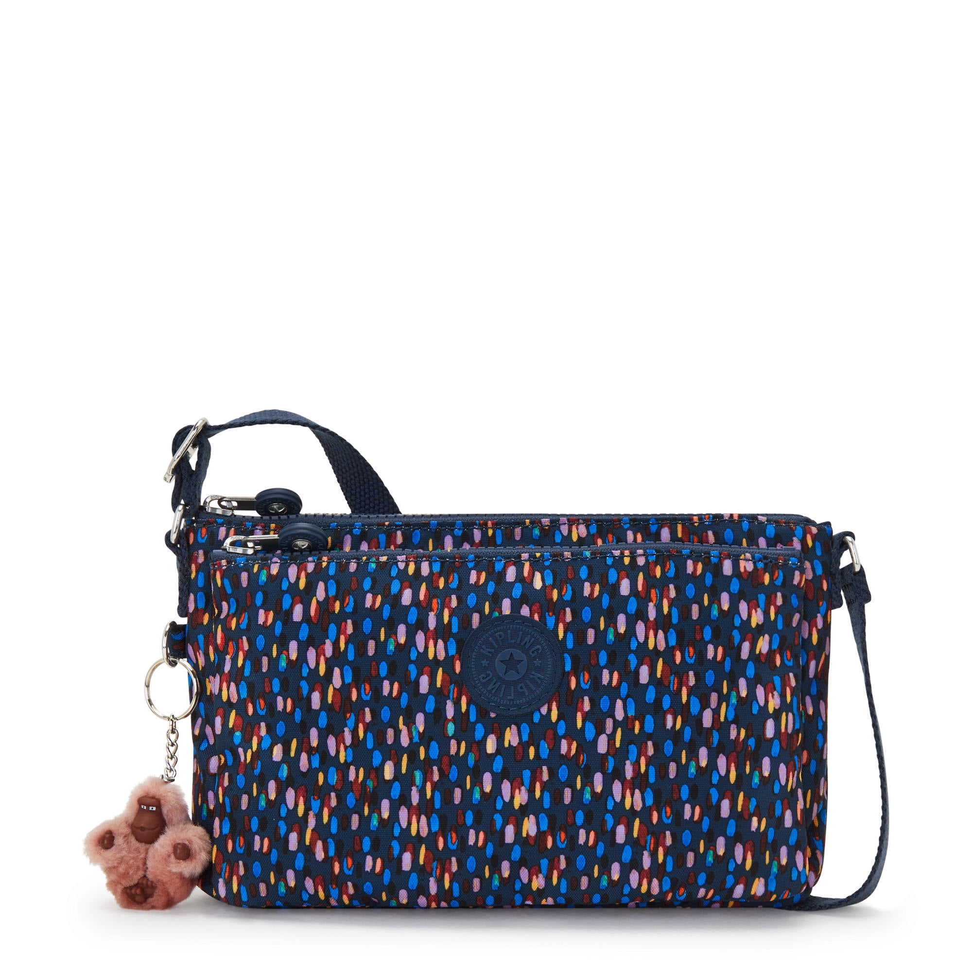 Kipling Women's Mikaela Printed Nylon Crossbody Bag with Adjustable ...